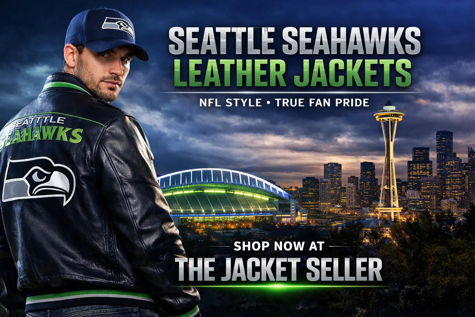 Seattle Seahawks Leather Jacket | Shop NFL Styles Online: – The Jacket ...