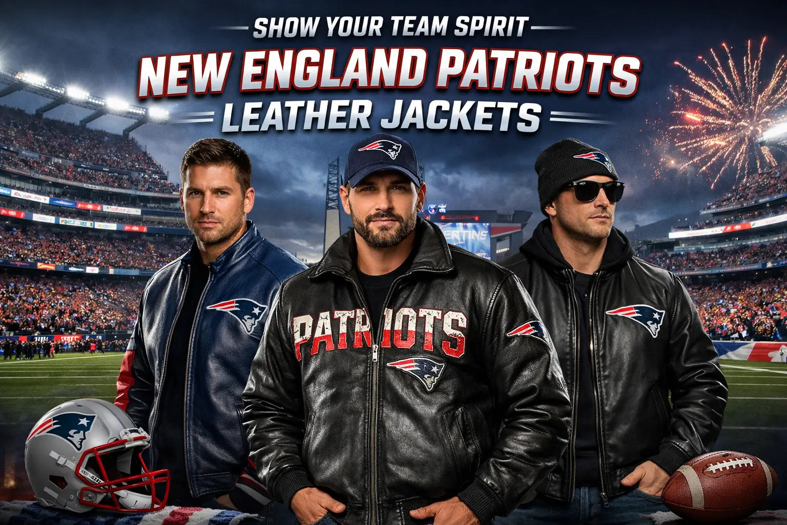 New England Patriots Leather Jacket for Men | The Jacket Seller: