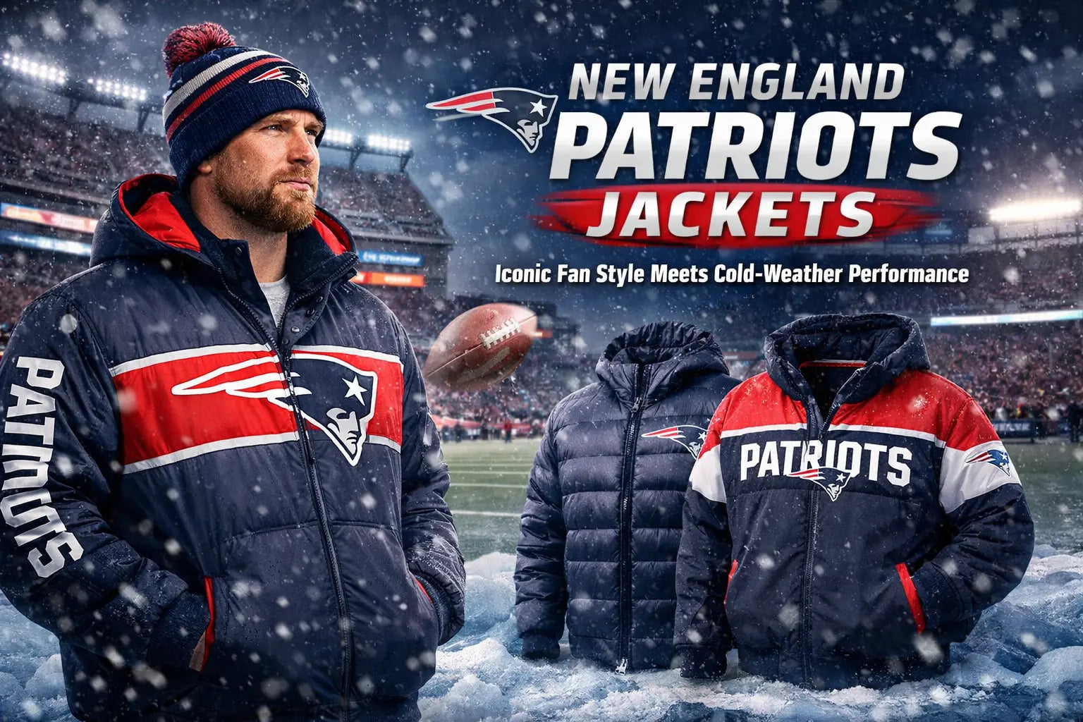 New England Patriots Jacket | Shop Fan Outerwear Online: – The Jacket ...