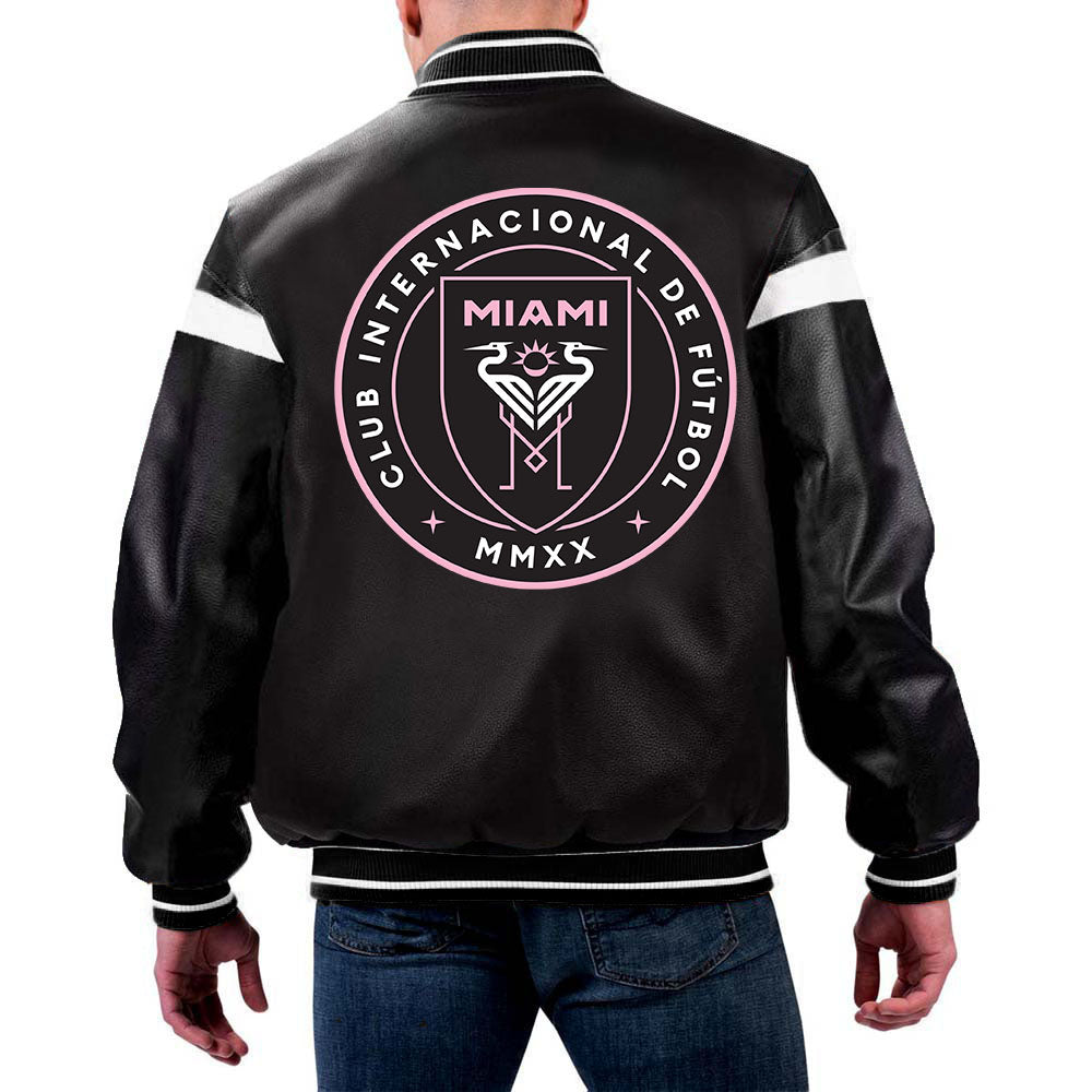 Shop MLS Inter Miami CF Leather Jacket – The Jacket Seller