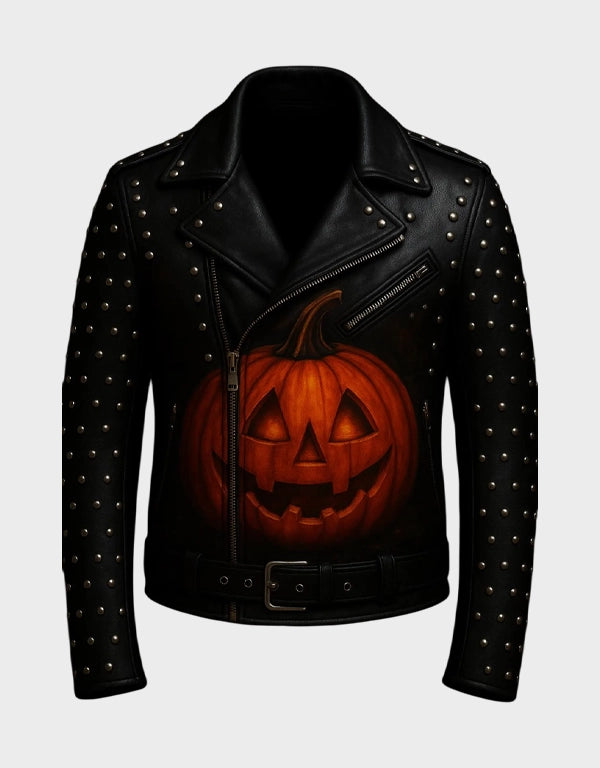 Shop Halloween Pumpkin Leather Jacket Limited Edition – The Jacket Seller