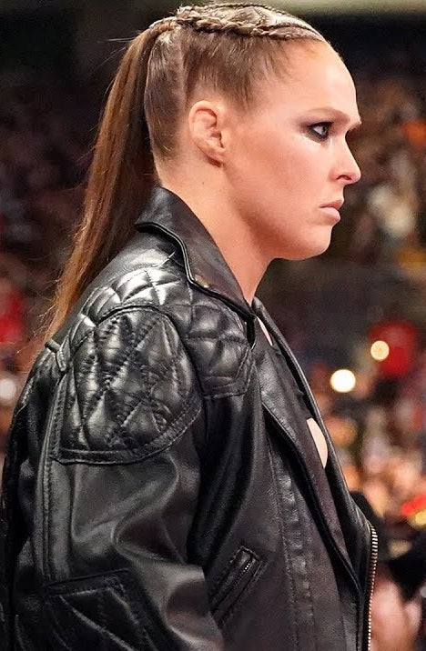 Shop Ronda Rousey Royal Rumble 2022 In WWE Return Leather Jacket – The ...