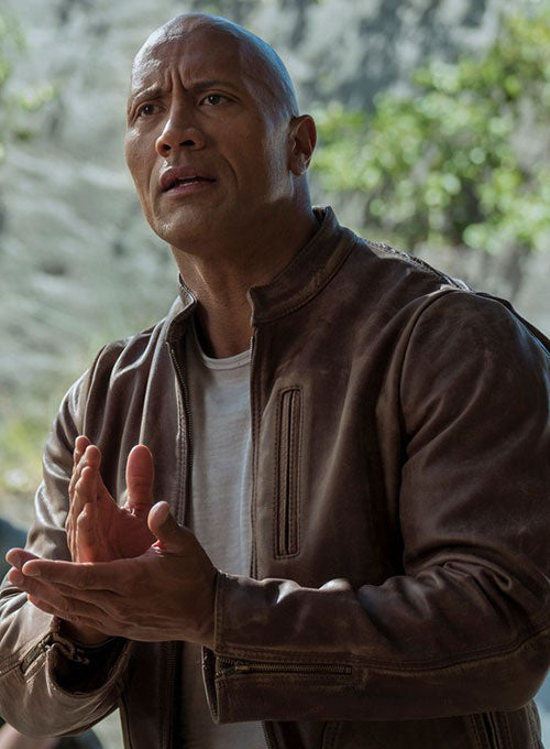 Shop Rampage Dwayne Johnson Brown Style Leather Jacket – The Jacket Seller